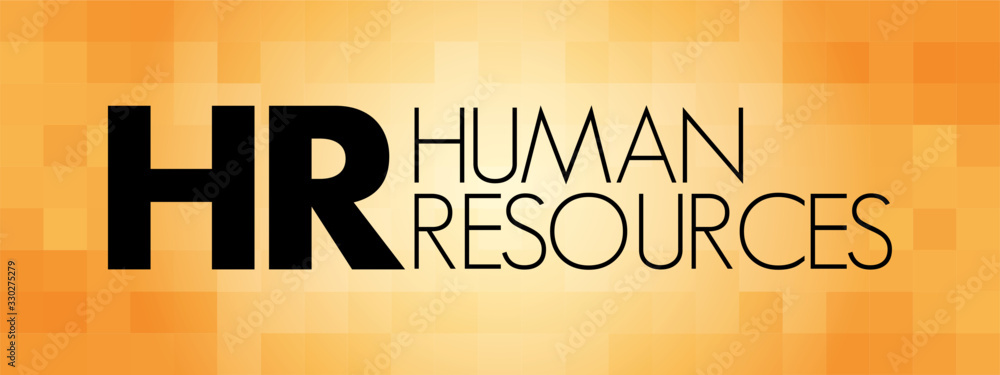 HR - Human Resources acronym, business concept background Stock Vector ...