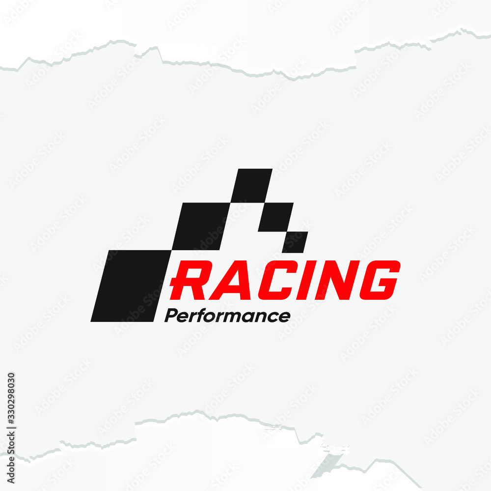 Racing flag icon, simple design race flag logo template Stock Vector ...