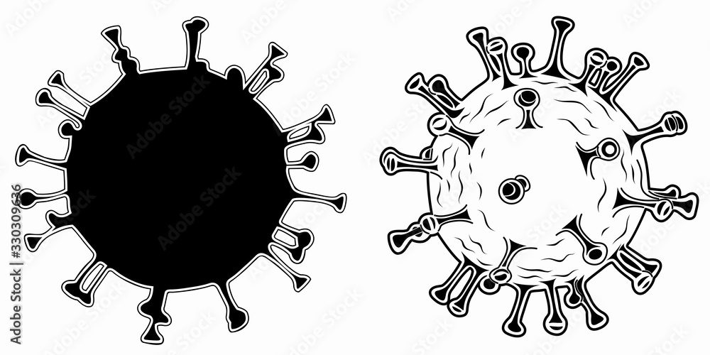 illustration of a virus, vector drawing Stock Vector | Adobe Stock