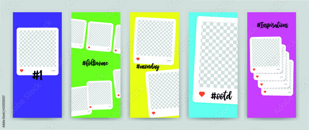 Editable stories template for social networks, presentation, flyer ...