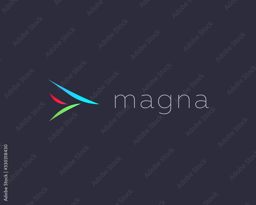 Abstract arrow aircraft logo icon design modern minimal style ...