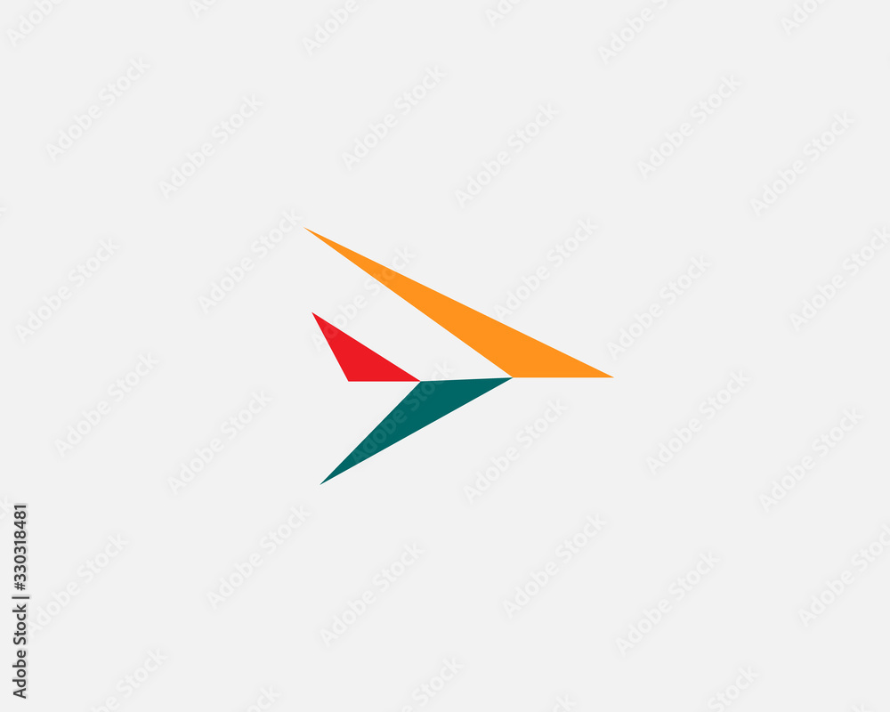 Abstract arrow aircraft logo icon design modern minimal style ...