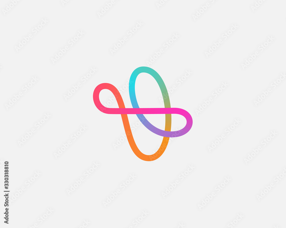 Abstract linear motion logo icon design modern minimal style ...