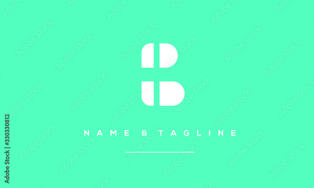 b symbol, b symbool, b logo, web, concept, idea, trendy, monogram ...