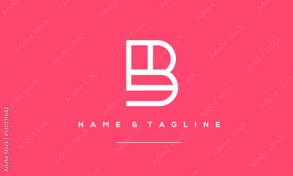 b symbol, b symbool, b logo, web, concept, idea, trendy, monogram ...