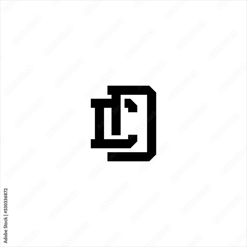 simple letter CD logo design vector image with geometric concept Stock ...