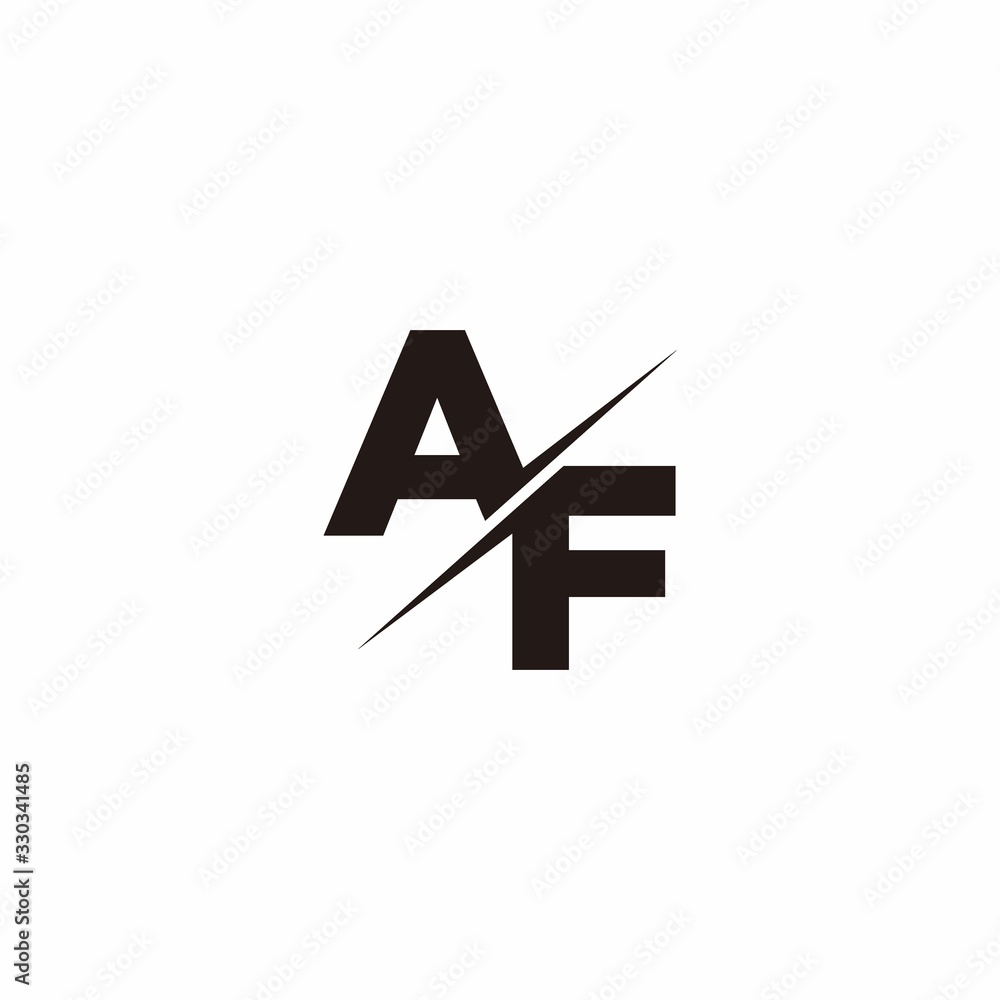 AF Logo Letter Monogram Slash with Modern logo designs template Stock ...