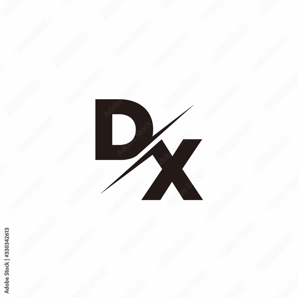 DX Logo Letter Monogram Slash with Modern logo designs template Stock ...