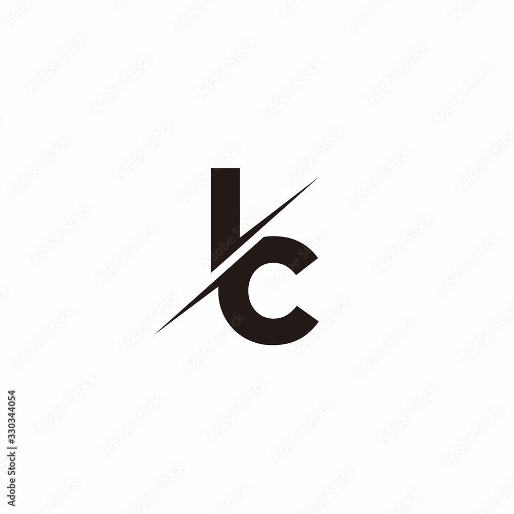Logo Monogram Slash concept with Modern designs template letter IC ...