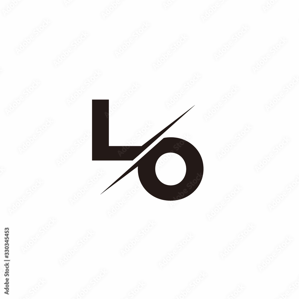Logo Monogram Slash concept with Modern designs template letter LO ...