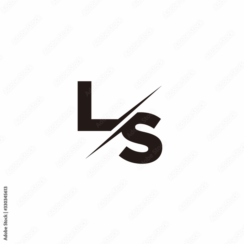 Logo Monogram Slash concept with Modern designs template letter LS ...