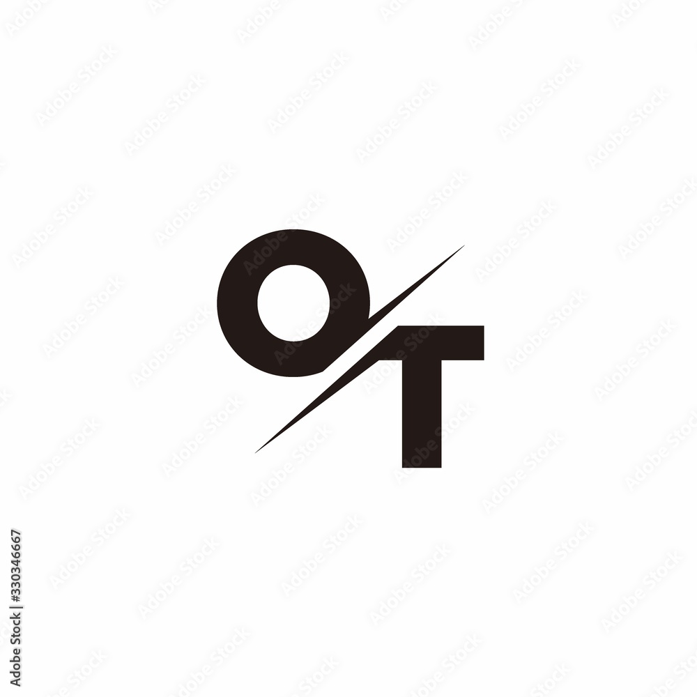 Logo Monogram Slash concept with Modern designs template letter OT ...