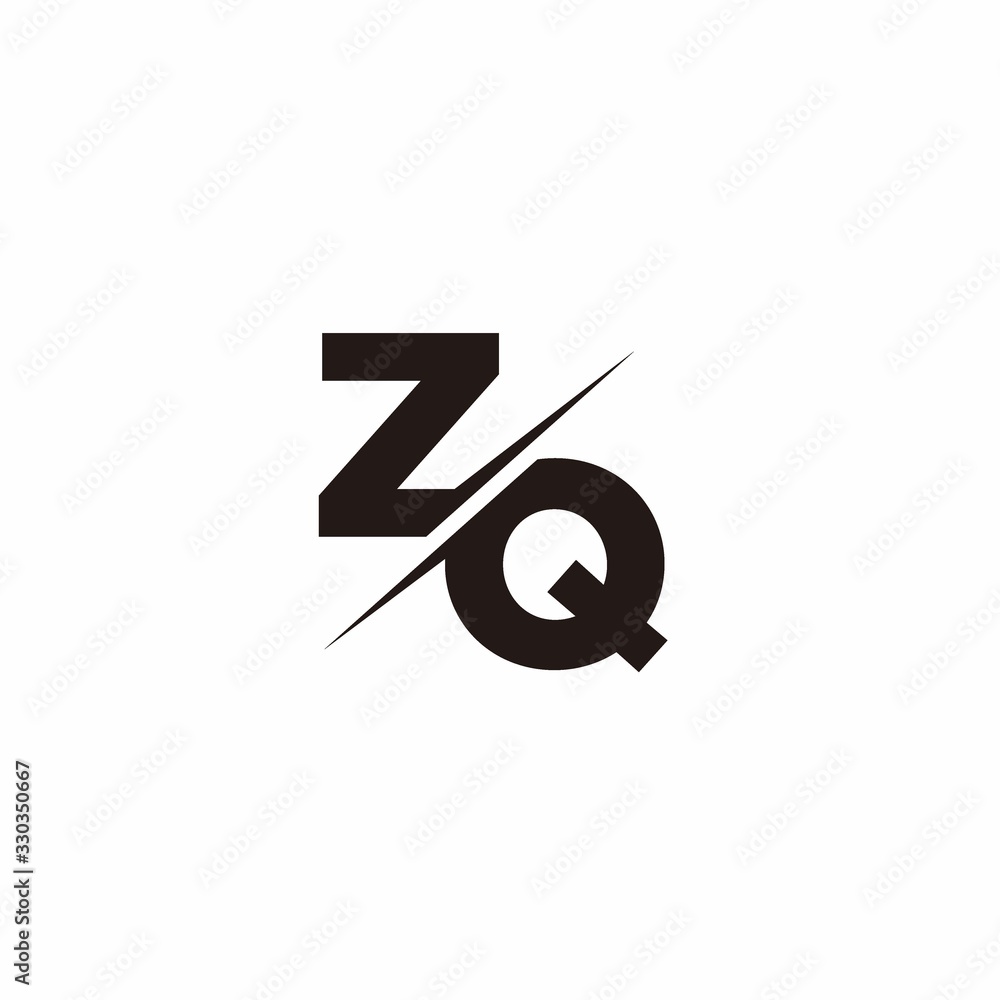 ZQ Logo Letter Monogram Slash with Modern logo designs template Stock ...