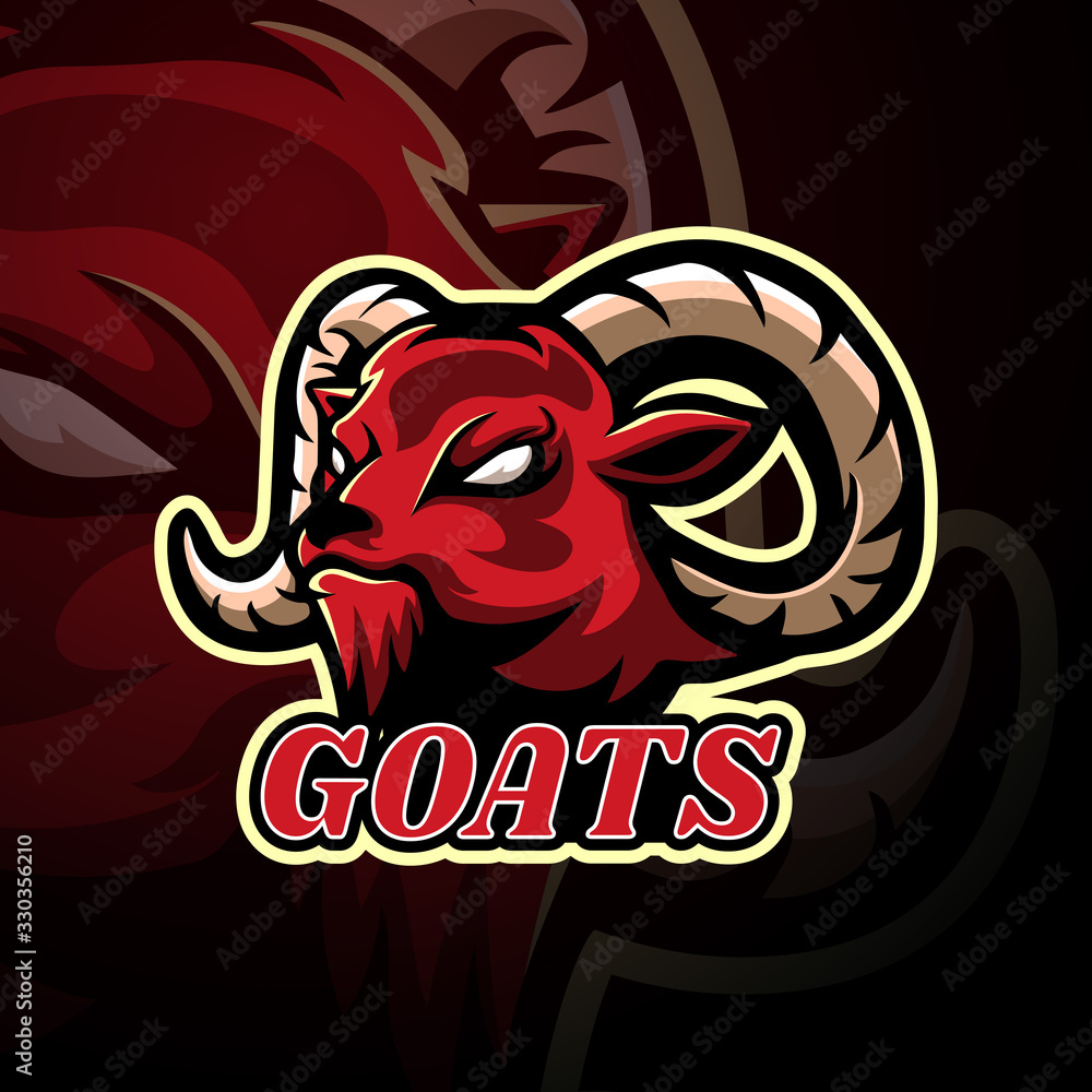 Goat mascot sport esport logo design Stock Vector | Adobe Stock