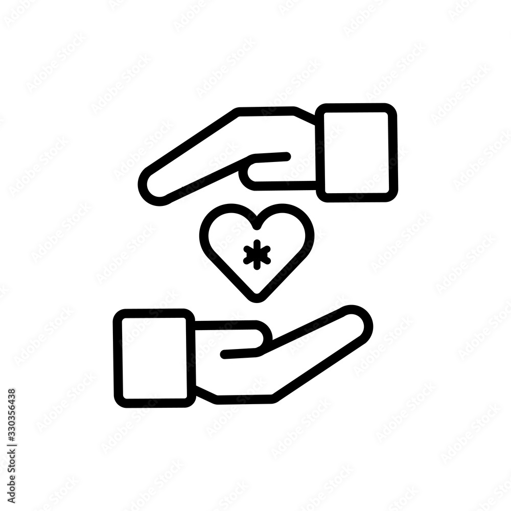 Palliative Care Insurance icon Line Vector Illustration. Stock Vector ...
