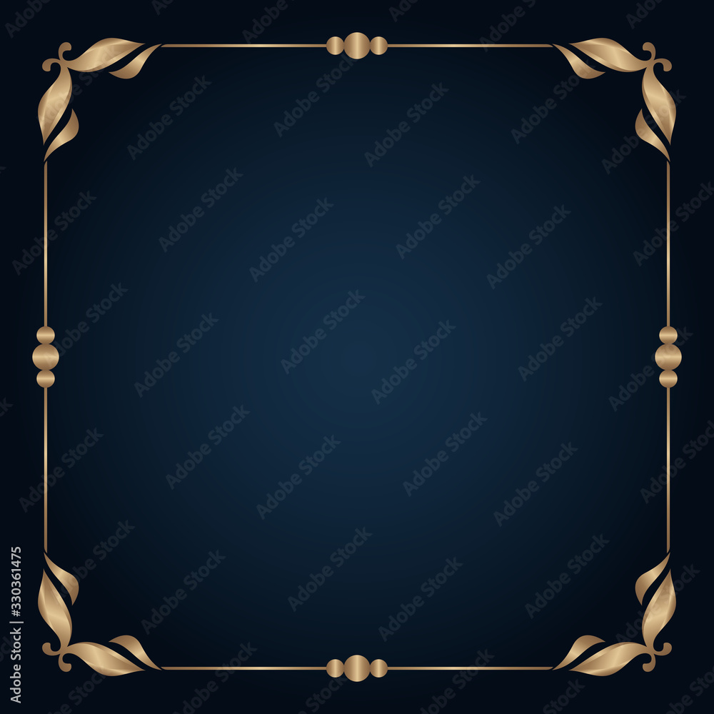 Vintage Gold Frame Square