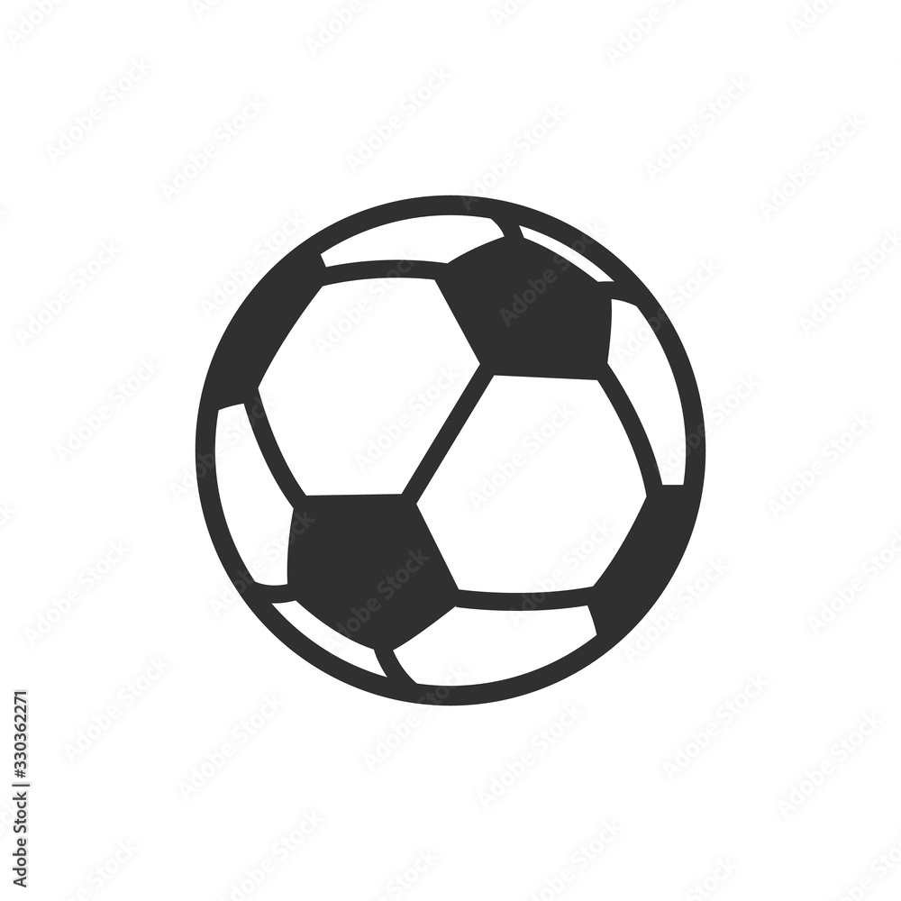Vector Soccer ball on white background. European football logo ...
