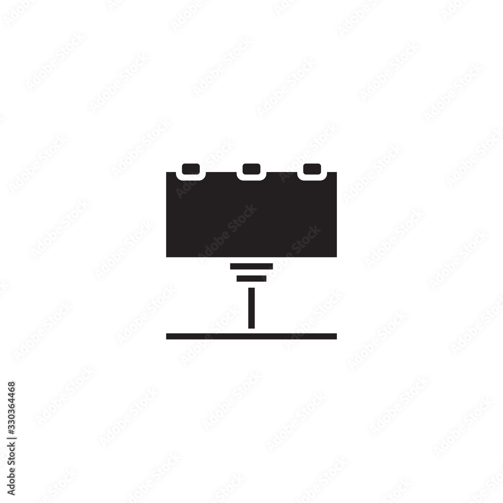 Billboard vector icon, outdoor advertising symbol. Marketing ads sign ...