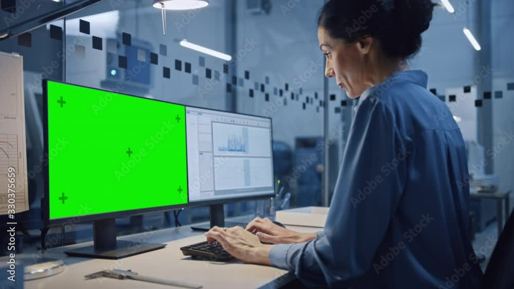 Factory Office: Portrait of Beautiful and Confident Female Industrial ...