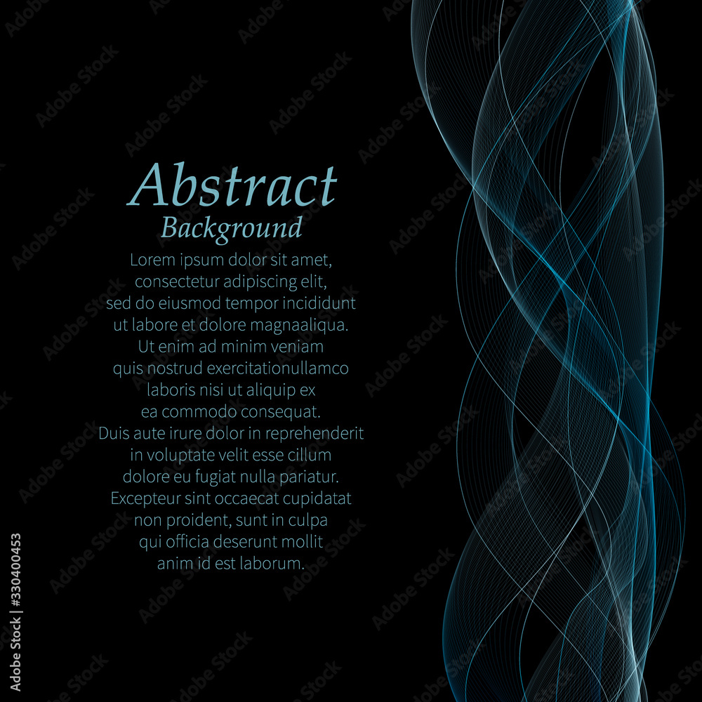 neon vector background. blue wave. presentation template Stock Vector ...