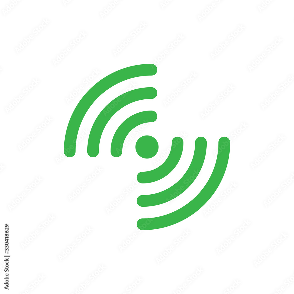 Flat Icon Wifi Wireless Internet Signal Logo Green Color Stock Vector flat-icon-wifi-wireless-internet-signal-logo-green-color-stock-vector