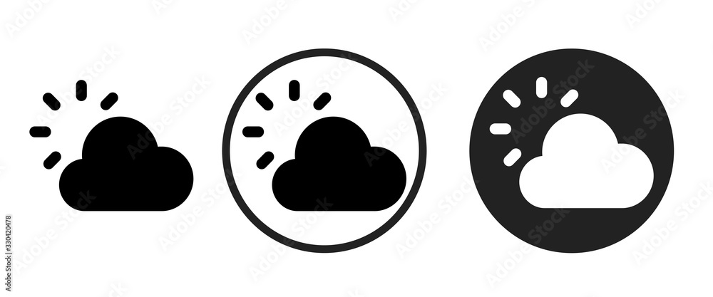 partly sunny icon . web icon set .vector illustration Stock Vector ...