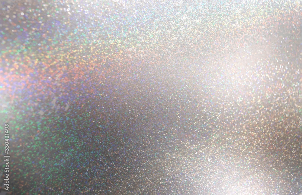 Shimmer silver texture decorated spectrum flare. Abstract pattern ...