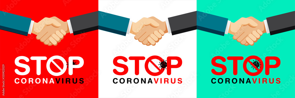 Stop Coronavirus Concepts logo design for poster, Template, Banner ...