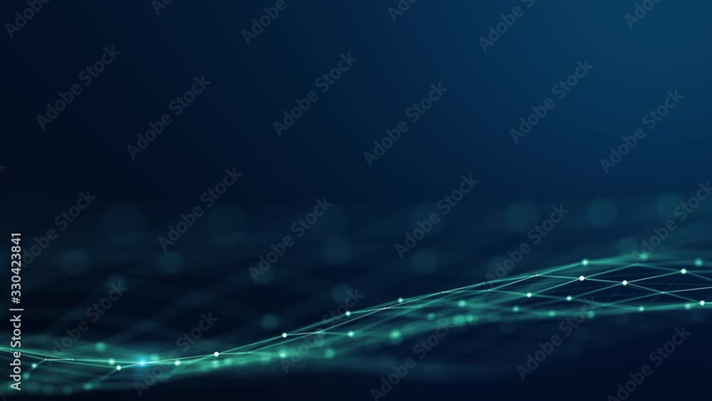 Technology digital wave background concept.Beautiful motion waving dots ...