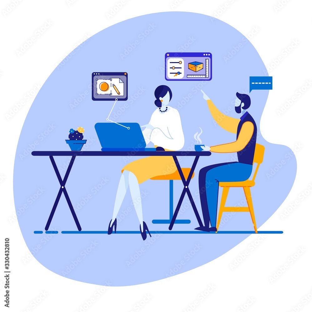 Advertising Flyer Consumer Research Cartoon Flat. Introduction Complex ...