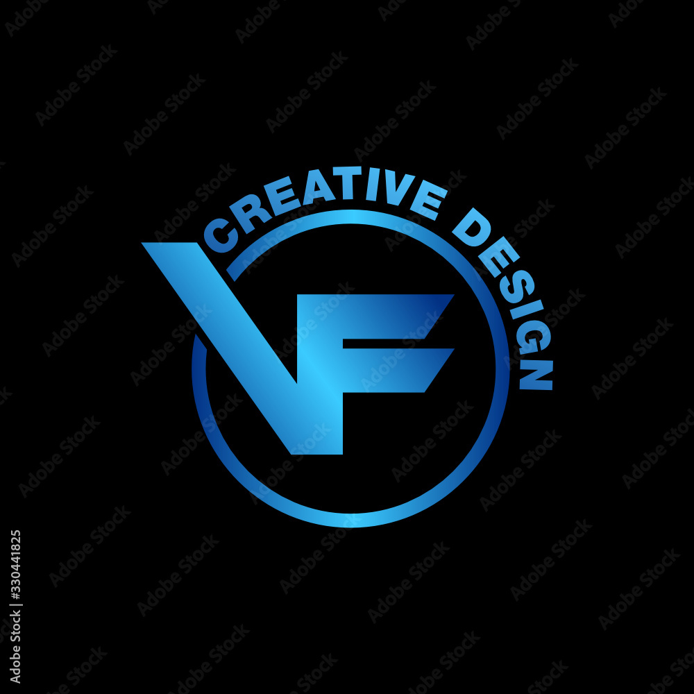 Letter VF logo design vector Stock Vector | Adobe Stock