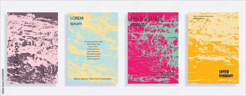 Minimalistic cover design templates. Set of layouts for covers of books ...