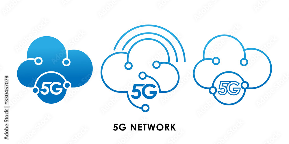 5G Network icon logo vector illustration. 5G internet connection vector ...
