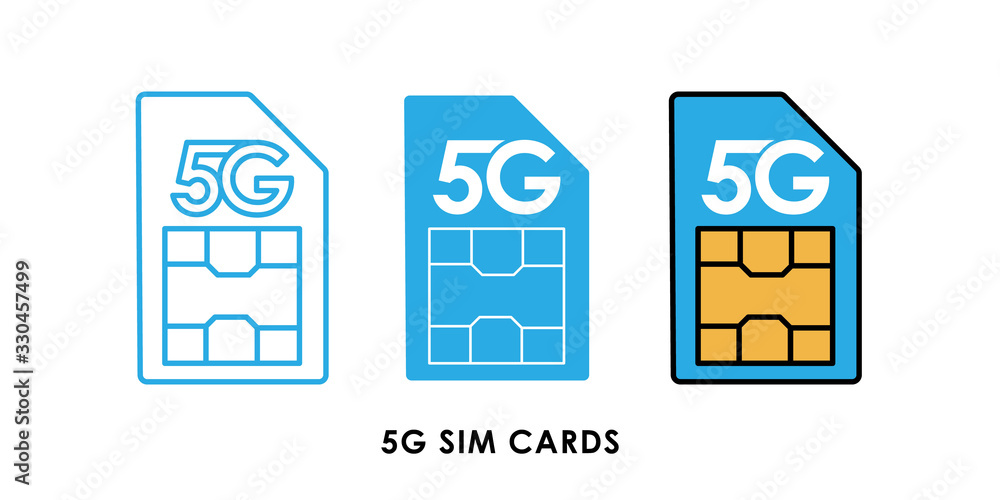 5G SIM cards icon logo vector illustration. 5G internet connection ...