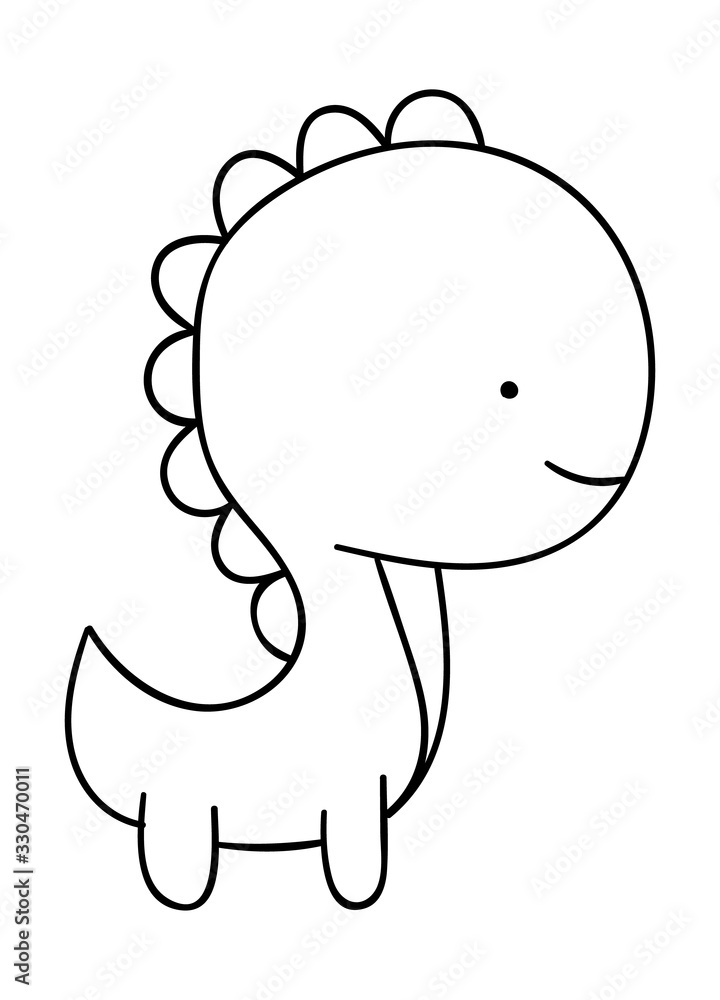 Dinosaur Clip Art B W