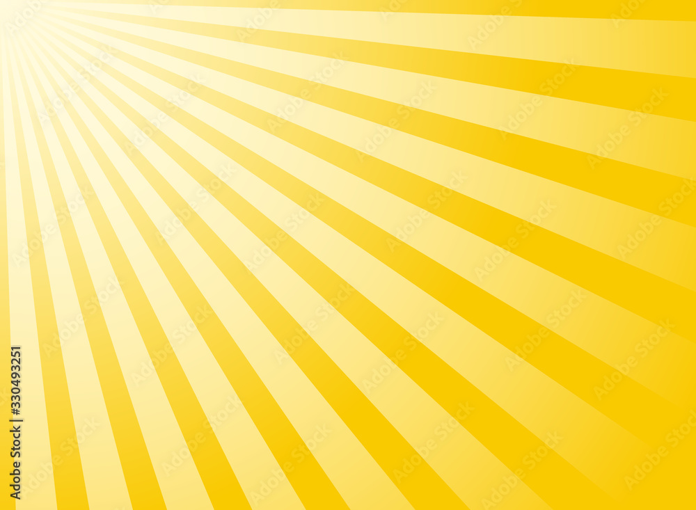 Sunlight rays horizontal background. Bright yellow color burst ...