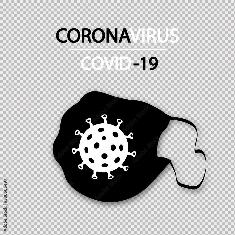 Medical Mask.Covid-19 Coronavirus on transparent background. Stock ...