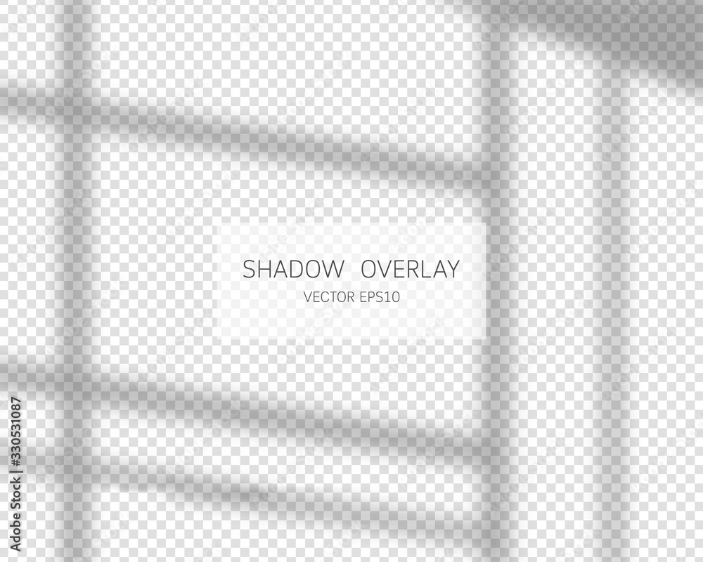 Shadow overlay effect. Natural shadows from window isolated on ...