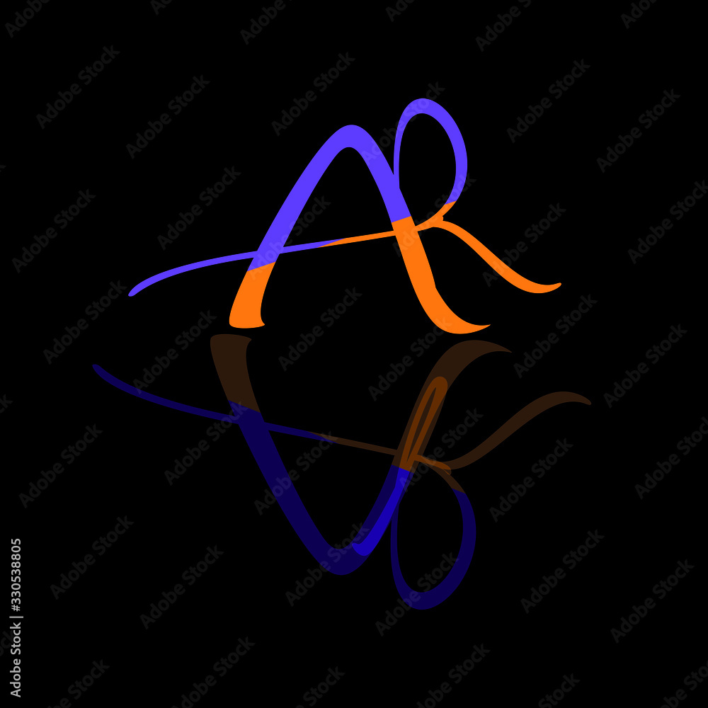 A R Letter Logo Design. Creative Modern AR Letters Icon Illustration ...