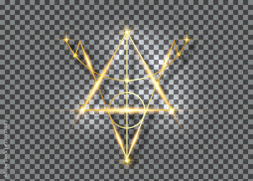 Bright Gold Sigil of Protection. Magical Amulets of light. Can be used ...