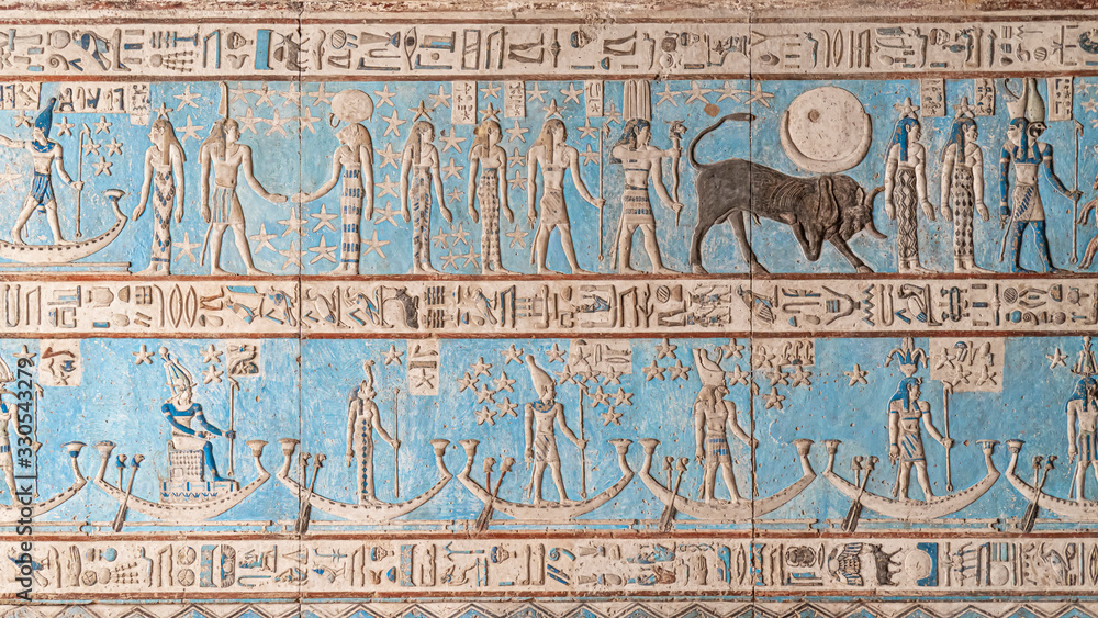 Dendera temple or Temple of Hathor. Egypt. Dendera, Denderah, is a ...