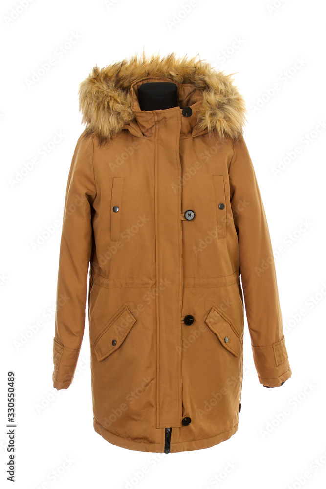 parka jacket. isolated on white background Stock Photo | Adobe Stock