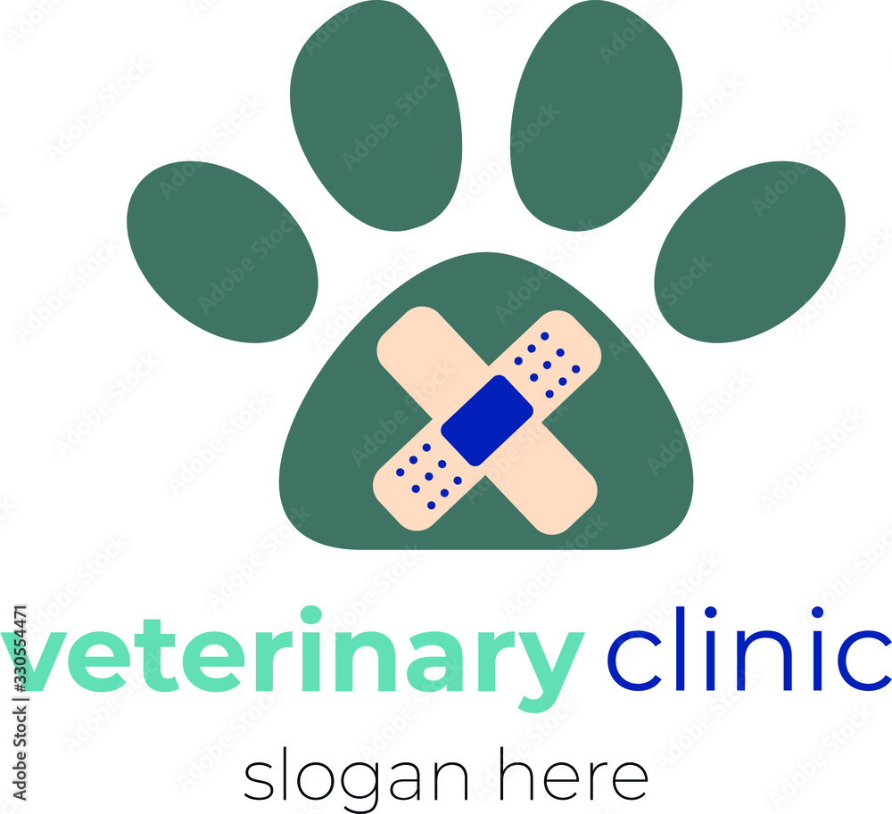 Logotipo para clínica veterinaria. Ilustración vectorial Stock Vector ...