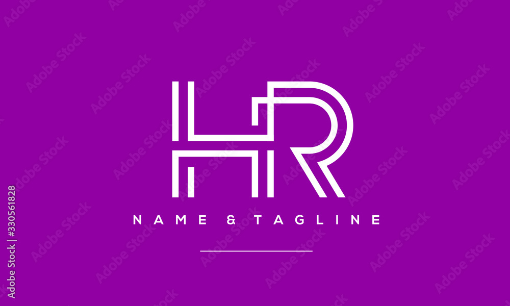 Alphabet letter icon logo HR Stock Vector | Adobe Stock