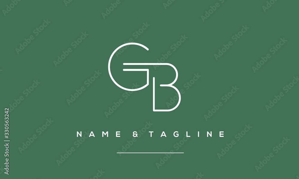 Alphabet letter icon logo GB Stock Vector | Adobe Stock