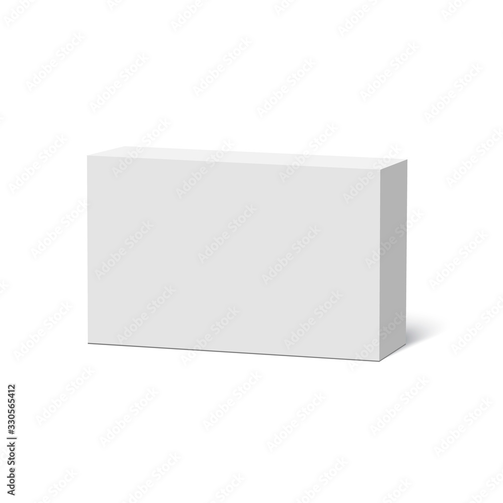 White rectangular box. Package. Vector illustration. Stock Vector ...