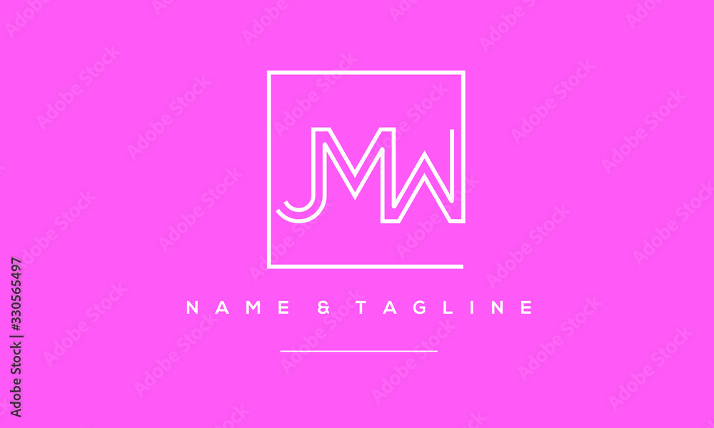Alphabet letter icon logo JMW Stock Vector | Adobe Stock