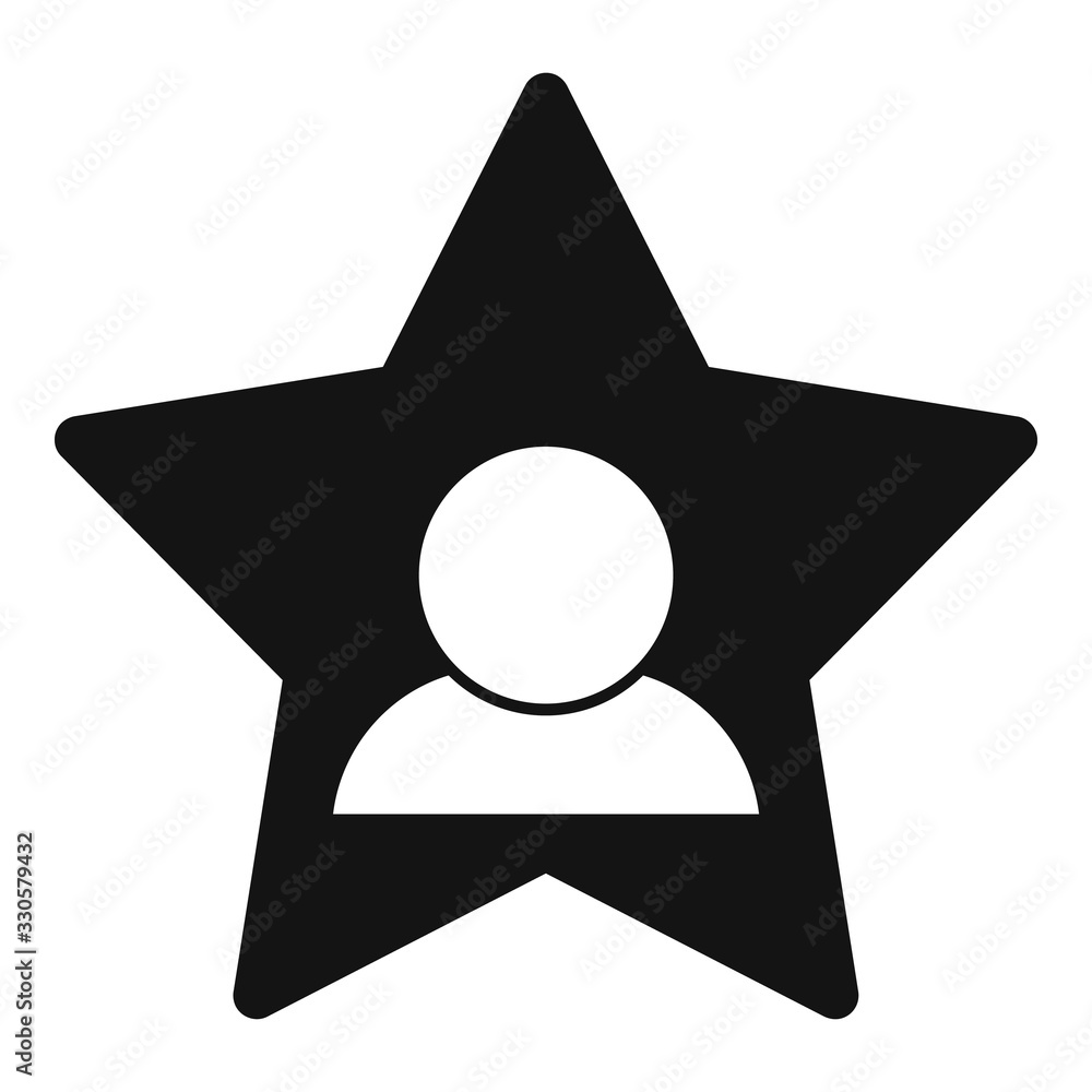 Avatar star celebrity icon. Simple illustration of avatar star ...