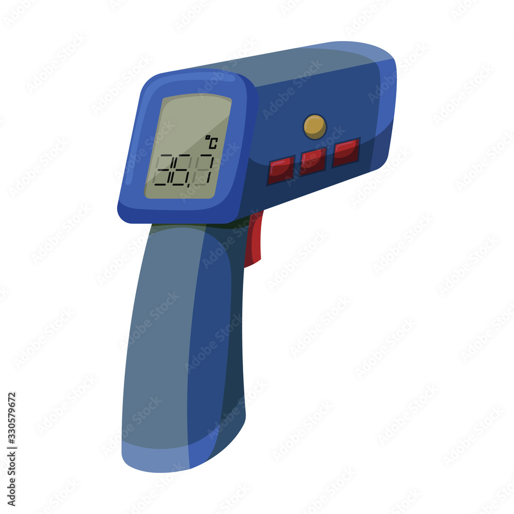Gun thermometer vector icon.Cartoon vector icon isolated on white ...