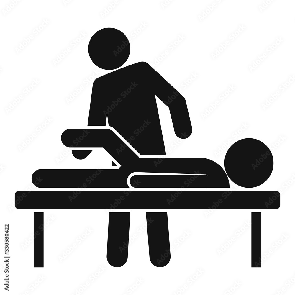 Chiropractor icon. Simple illustration of chiropractor vector icon for web design isolated on ...